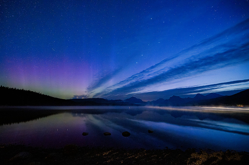 Lisa Mize Photography | Lake McDonald Aurora Borealis
